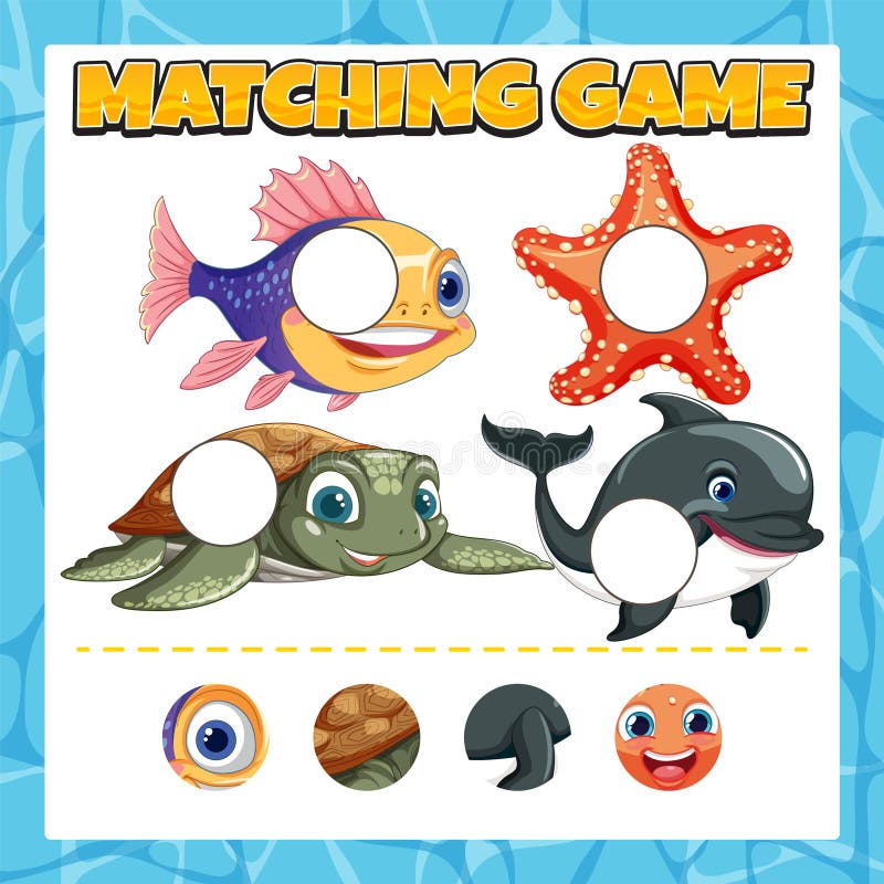 Dolphin Matching Game Stock Illustrations – 95 Dolphin Matching Game ...