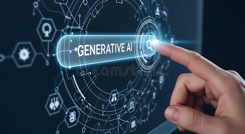 Interactive Generative AI Interface Button Press with Digital ...