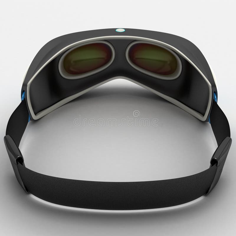 Interactive Glasses Virtual Reality 3D Illustration Stock Illustration ...