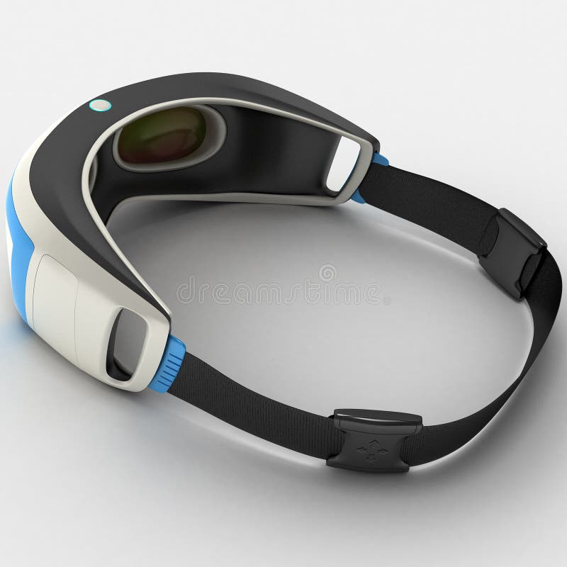 Interactive Glasses Virtual Reality 3D Illustration Stock Illustration ...