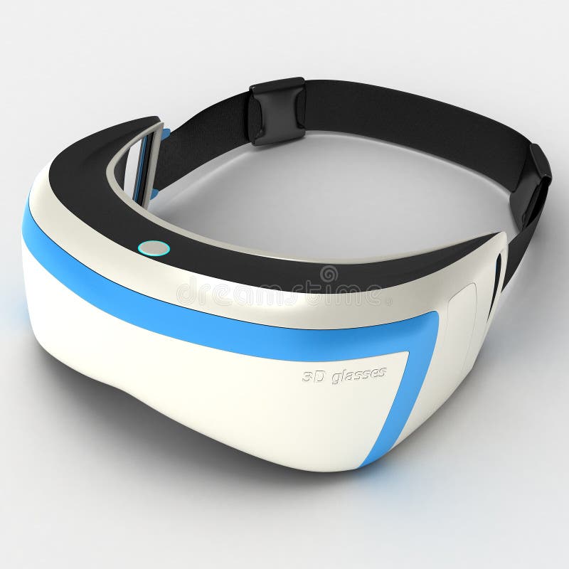 Interactive Glasses Virtual Reality 3D Illustration Stock Illustration ...