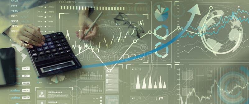 Interactive Global Financial Data Analysis Interface with Graph Trends on Touchscreen Stock ...