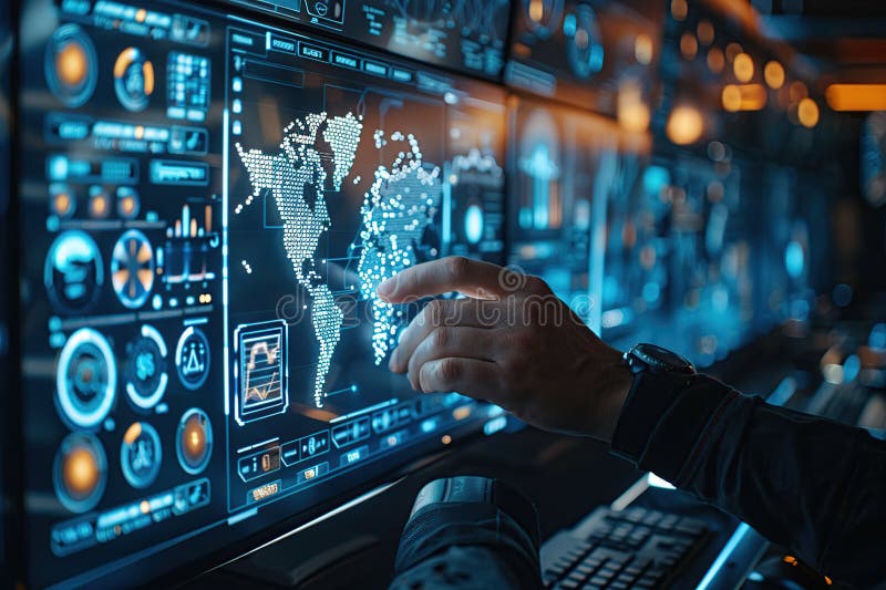 Interactive Global Monitoring System Stock Illustration - Illustration ... Interactive Global Monitoring System Stock Illustration - Illustration ...