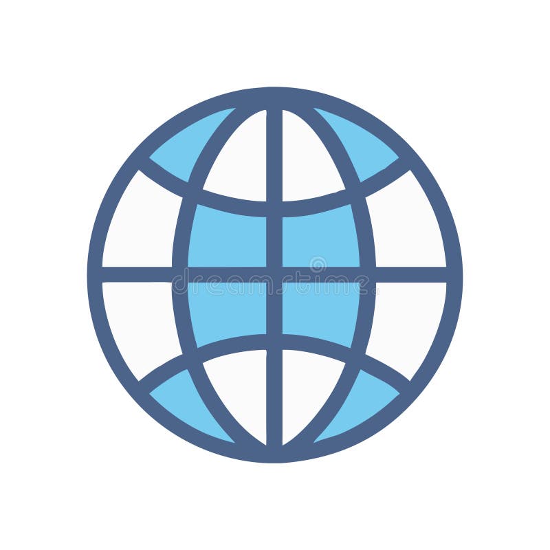 Interactive Globe Icon stock vector. Illustration of student - 351936547