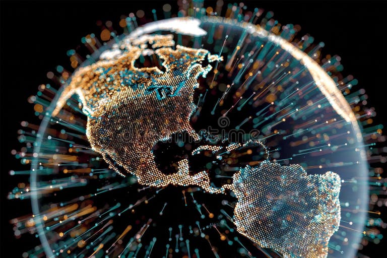 Interactive Globe Showcasing Continental Areas Visualized by Data ...