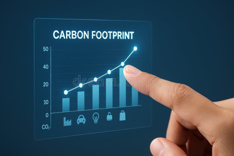 Interactive Graph Showing Carbon Footprint Reduction Via Sustainable ...