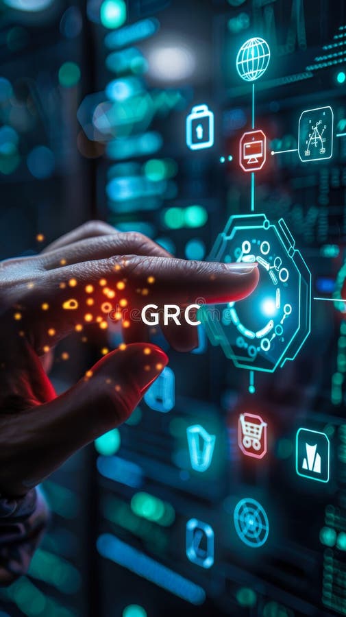 Interactive GRC Governance Risk Management and Compliance Concept with ...