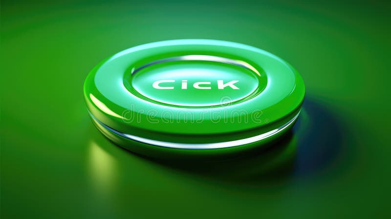 Interactive Green Web Button Stock Illustration - Illustration of ...