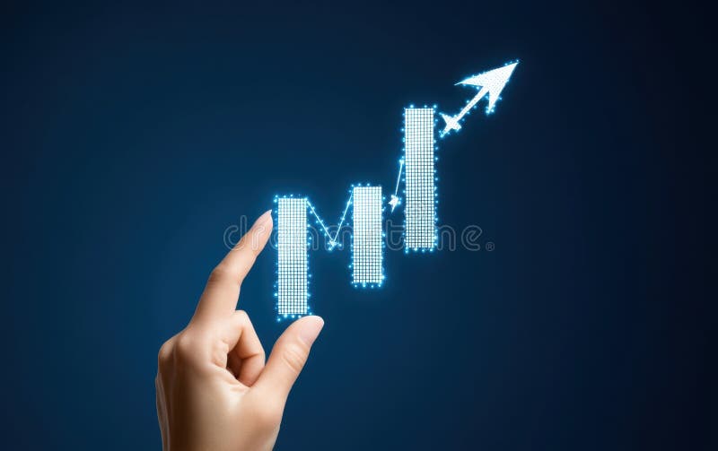 Interactive Growth Chart Displaying Business Success Stock Illustration ...