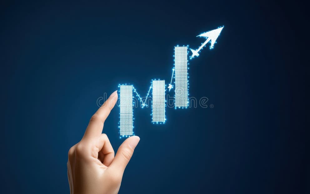Interactive Growth Chart Displaying Business Success Stock Illustration ...