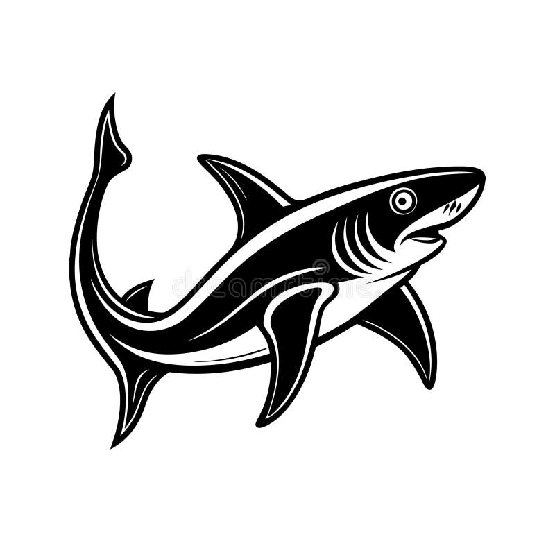 Interactive Hammerhead Shark Linocut Arts Design Stock Image ...