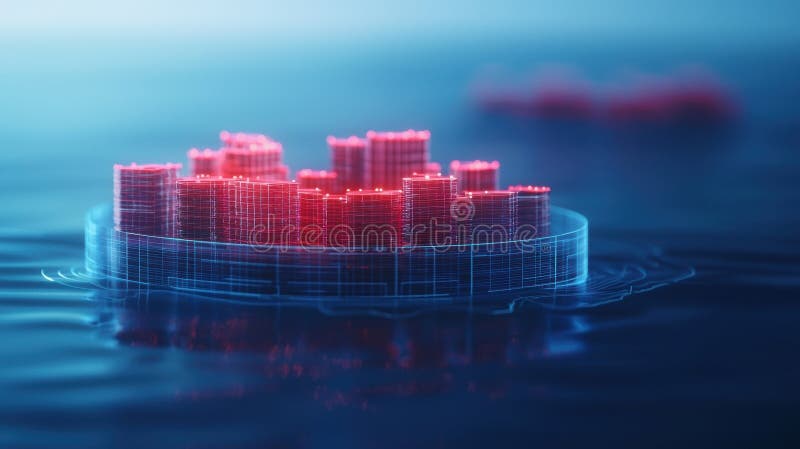 Interactive Hologram of Global Distribution Channels Stock Photo ...