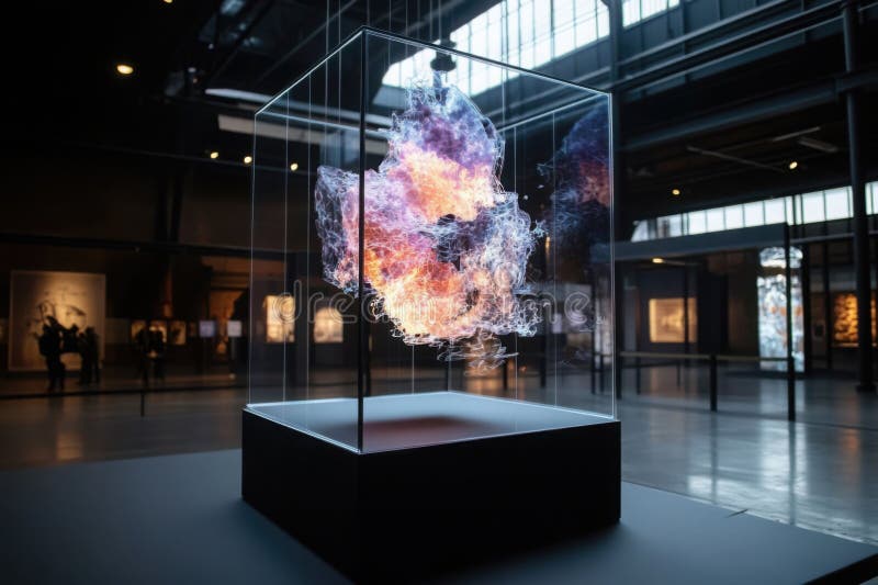 Interactive Holographic Model of the World Showcasing Dynamic Visual ...