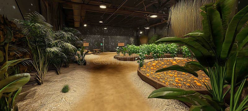 Interactive Holographic Virtual Farm with Animals and Crops Stock ...