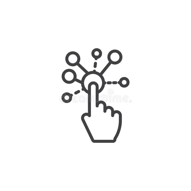 Interactive Icon Set. Choice Variety Vector Symbol. Touch Screen ...