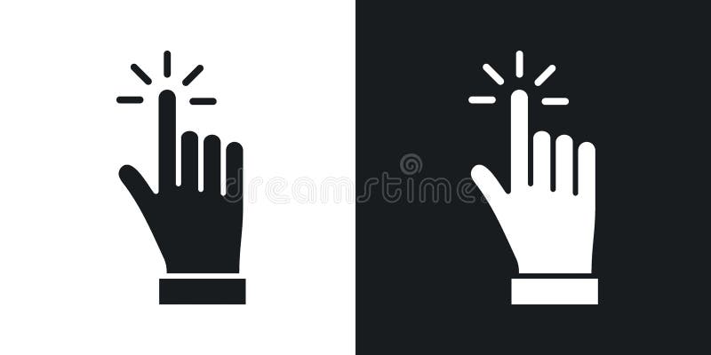 Interactive Icon Set. Choice Variety Vector Symbol. Touch Screen ...