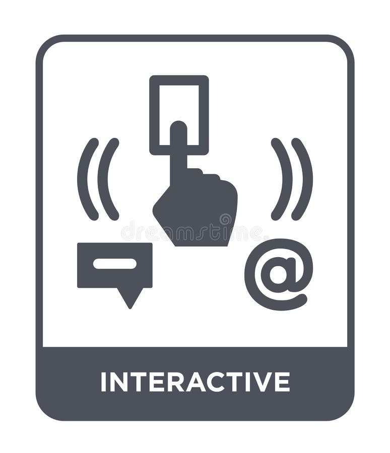 Interactive Icon in Trendy Design Style. Interactive Icon Isolated on ...