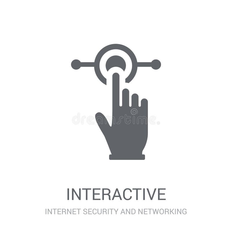 Interactive Icon. Trendy Interactive Logo Concept on White Background ...