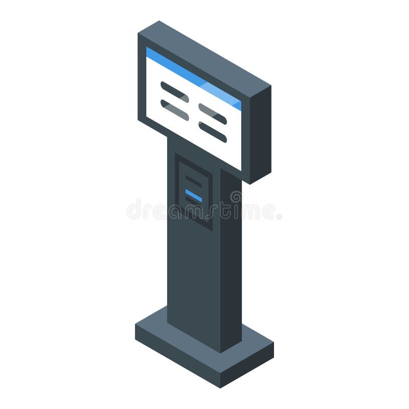 Interactive Information Kiosk Displaying Important Data Stock ... Interactive Information Kiosk Displaying Important Data Stock ...