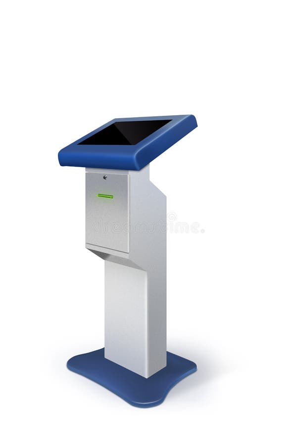 Interactive Information Kiosk Terminal Stand Stock Vector ...