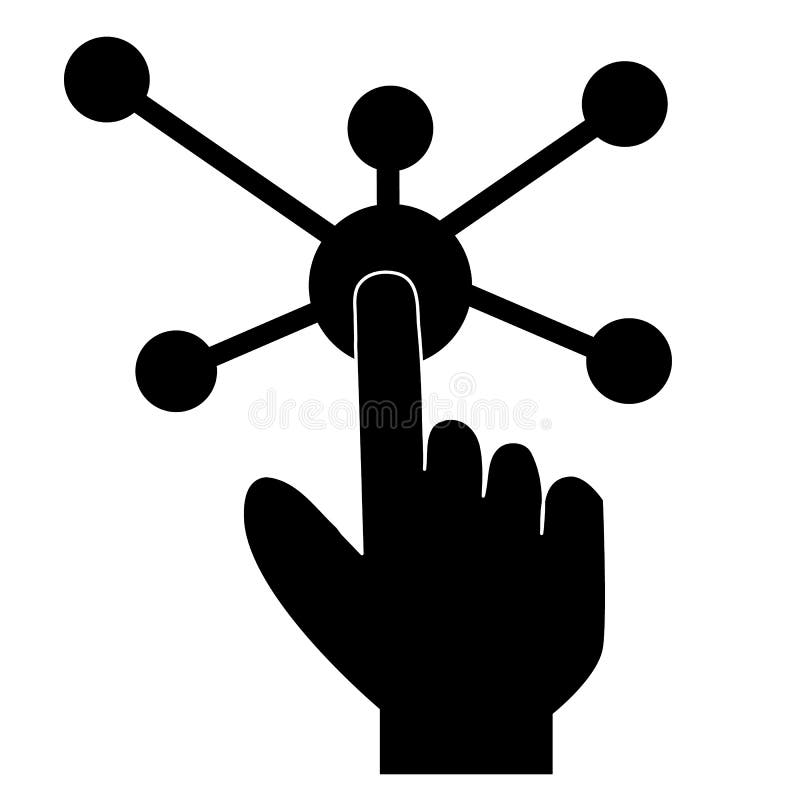 Do Not Touch Icon on White Background. Forbidden To Touch Hazard Signs ...