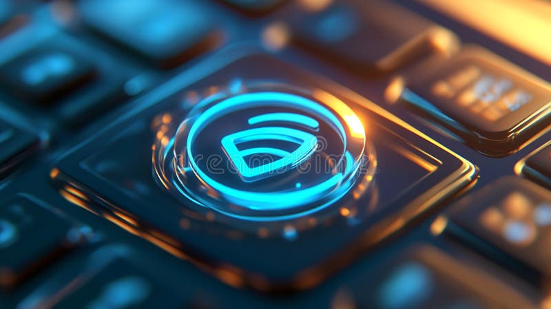 Interactive Keyboard Key Shining in Blue Light during a Gaming Session ...