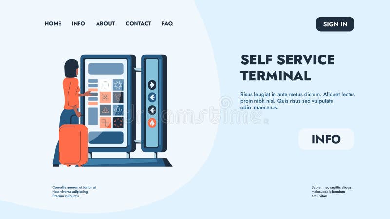 Self Order Kiosk Stock Illustrations – 200 Self Order Kiosk Stock ...