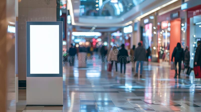 Interactive Kiosk Mockup in Shopping Mall, Tech Integration, AI Created ...
