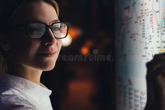 Interactive Kiosk with Public Transport Subway Map Stock Photo - Image ...