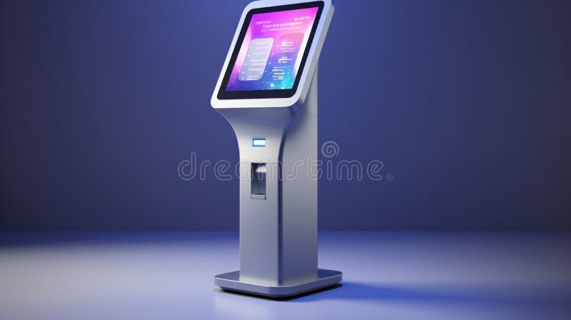 An Interactive Kiosk with a Touchscreen Interface Offering Various ...