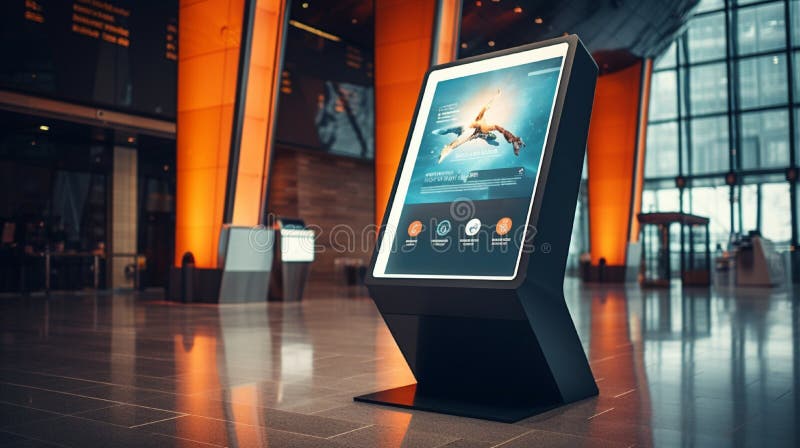 An Interactive Kiosk with a Touchscreen Interface Offering Various ...