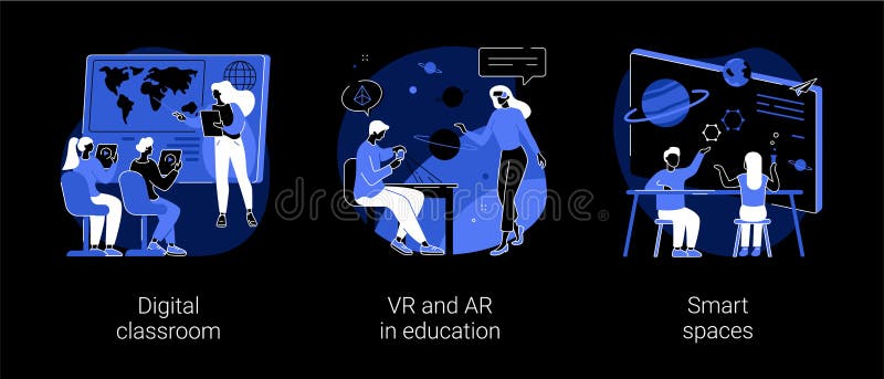 Interactive Learning Abstract Concept Vector Illustrations. Stock ...