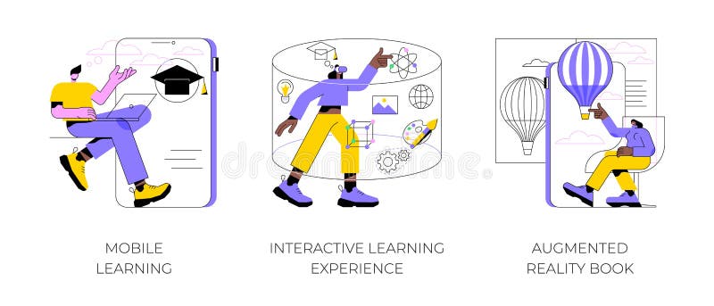 Interactive Learning Abstract Concept Vector Illustrations. Stock ...