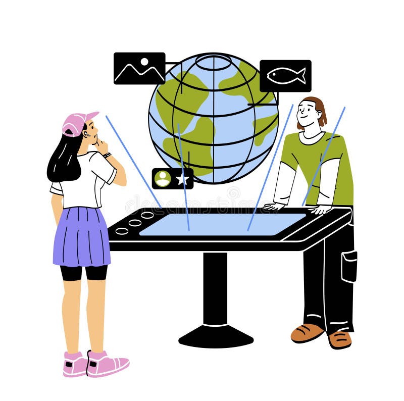 Interactive Learning Concept Stock Vector - Illustration of knowledge ...