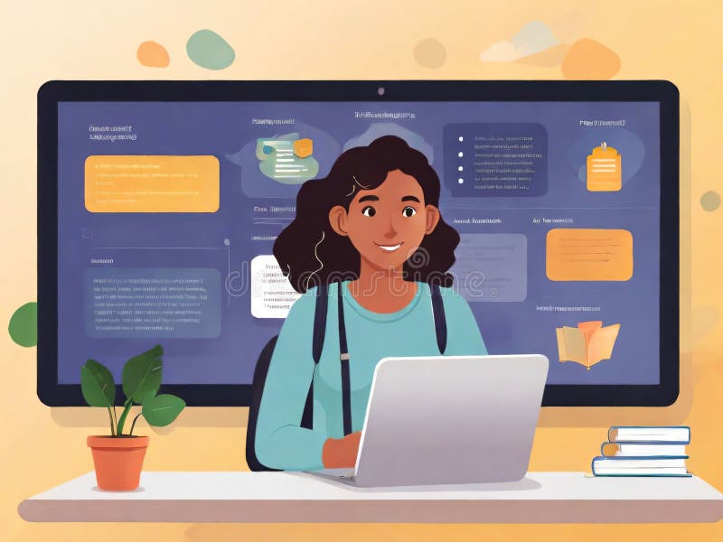 Interactive Learning Course Modules and Quizzes Stock Illustration ...