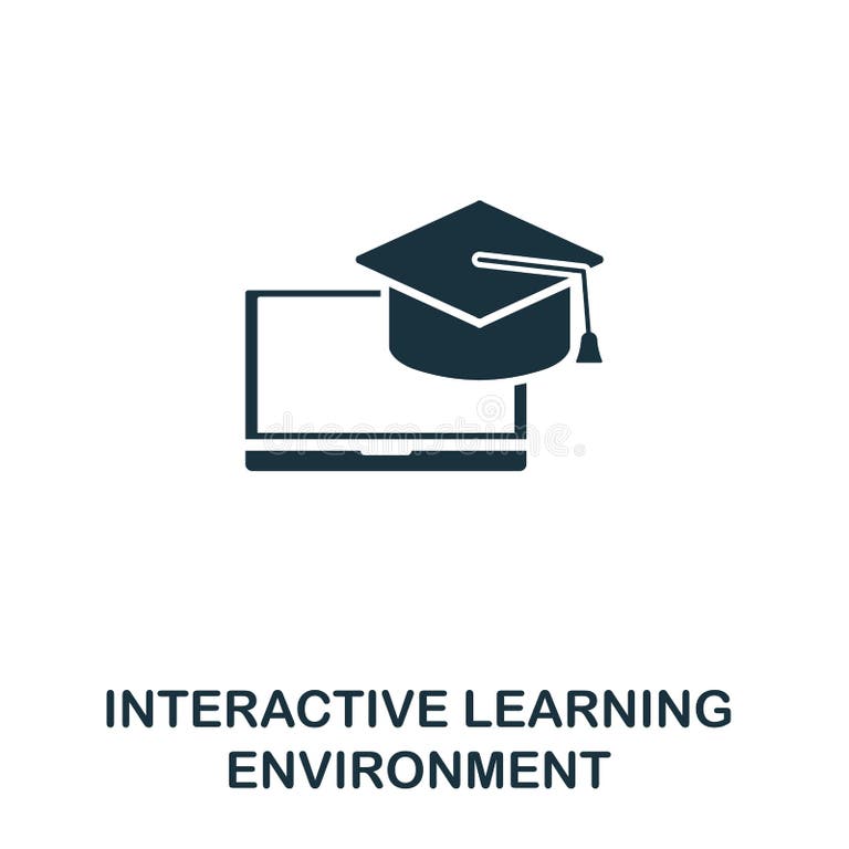 Interactive Learning Environment Icon. Creative Element Design from ...