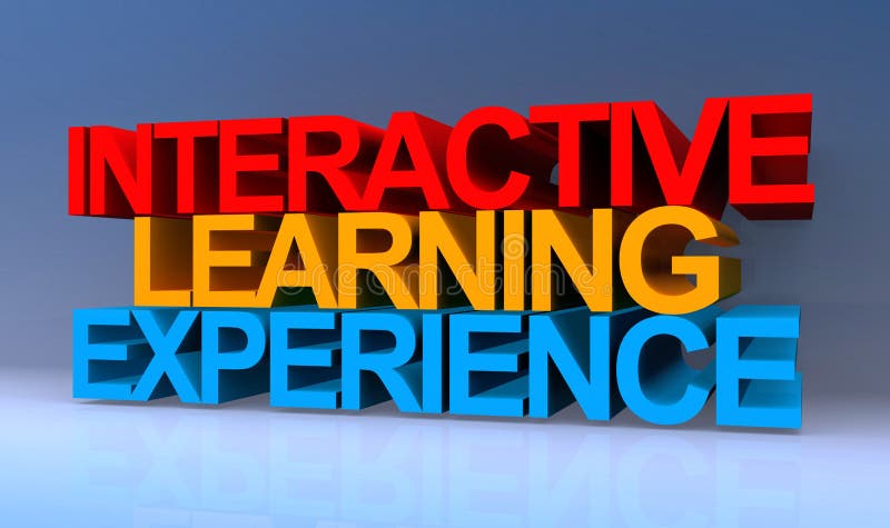 Interactive Learning Experience on Blue Stock Illustration ...