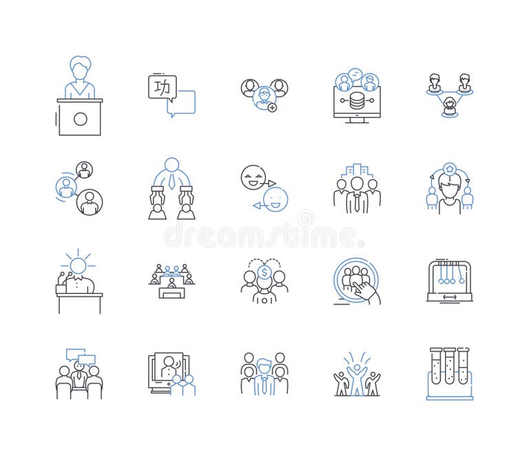 Interactive Learning Line Icons Collection. Engagement, Interactivity, Gamification ...