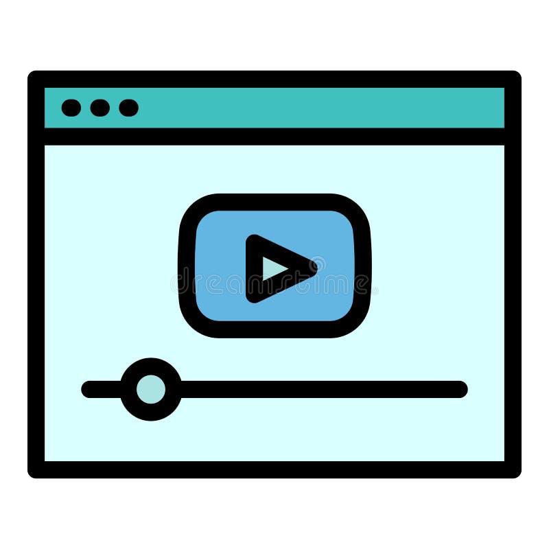 Interactive Learning Video Online Icon, Outline Style Stock Vector ...