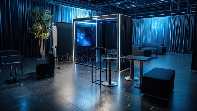 Interactive Light and Color Photo Booth Experience Modern Event Space ...
