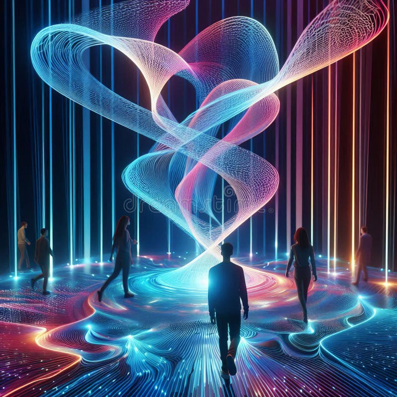 142 33. an Interactive Light Sculpture that Canges Color and in Stock ...