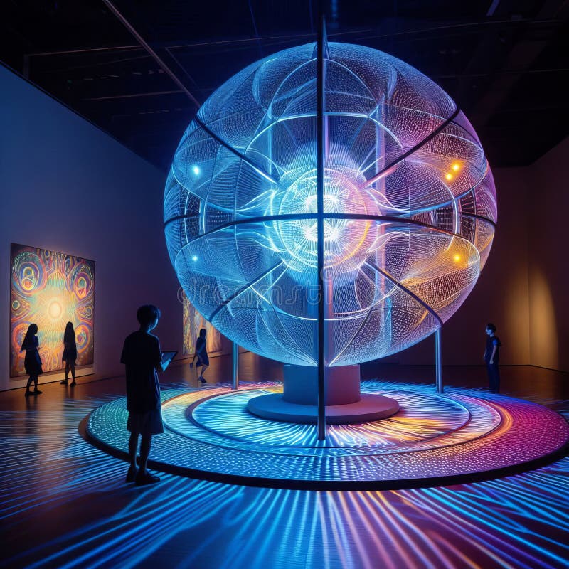 143 33. an Interactive Light Sculpture that Canges Color and in Stock ...