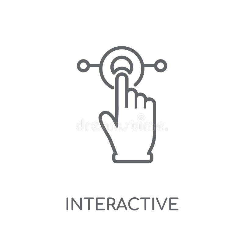 Interactive Linear Icon. Modern Outline Interactive Logo Concept Stock ...