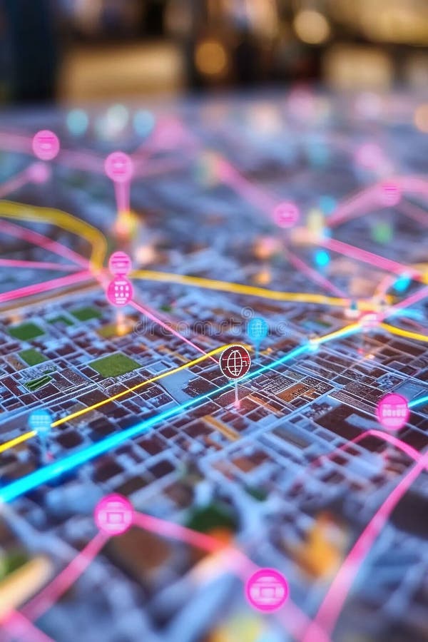 An Interactive-looking 3D Map Illustrating Tourism Hotspots with ...