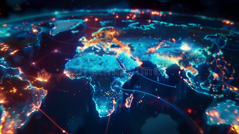 An Interactive Map Animation Showcasing the Earth from Space at Night ...