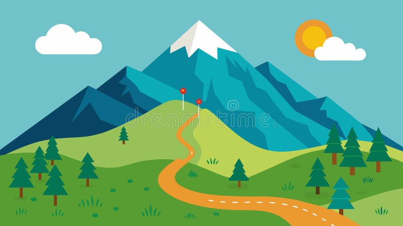 An Interactive Map Displaying the Route and Elevation of a Hiking Trail ...