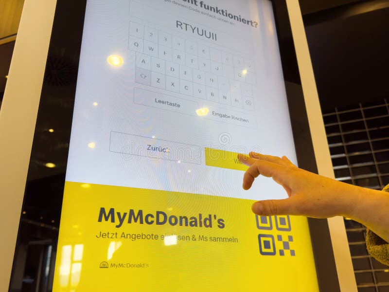 Interactive Mcdonald S Ordering Kiosk with User Interacting in a Fast ...