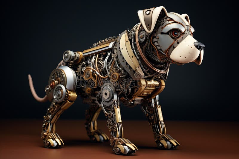 Interactive Mechanical Dog Play. Generate Ai Stock Photo - Image of interactive, gadget: 308857742