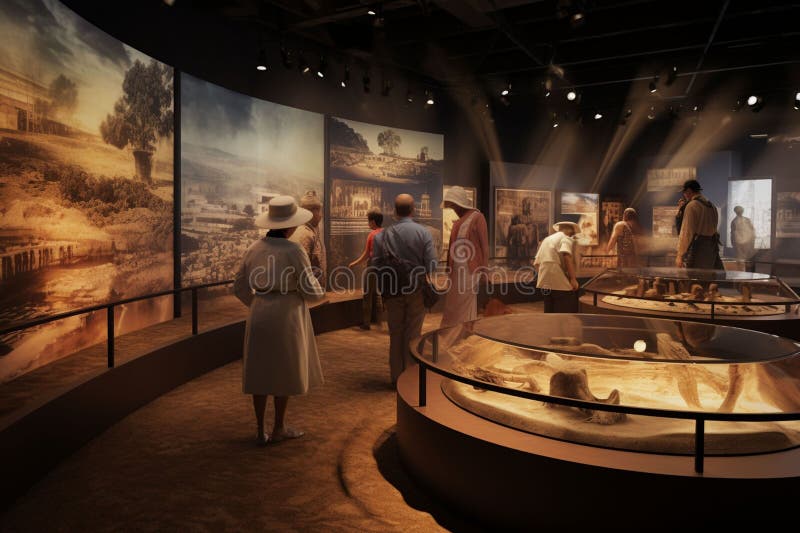 Interactive Museum Exhibits Highlighting the Stock Illustration ...