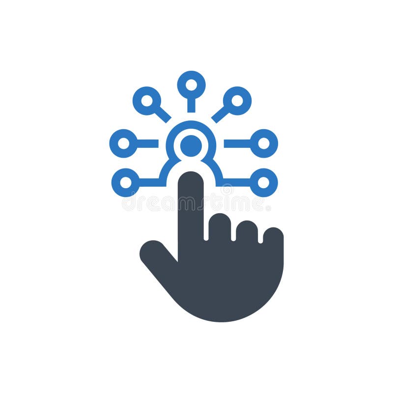 Interactive Network Connection Icon Stock Vector - Illustration of ...